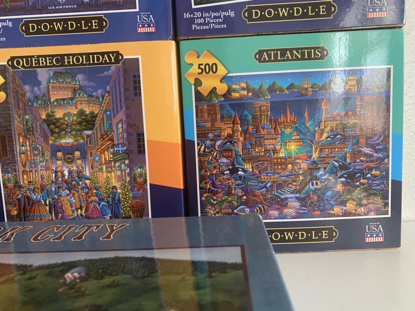 HUGE LOT OF DOWDLE PUZZLES - 1000, 750, 500, 300 Pieces - Lot Of 15 ...
