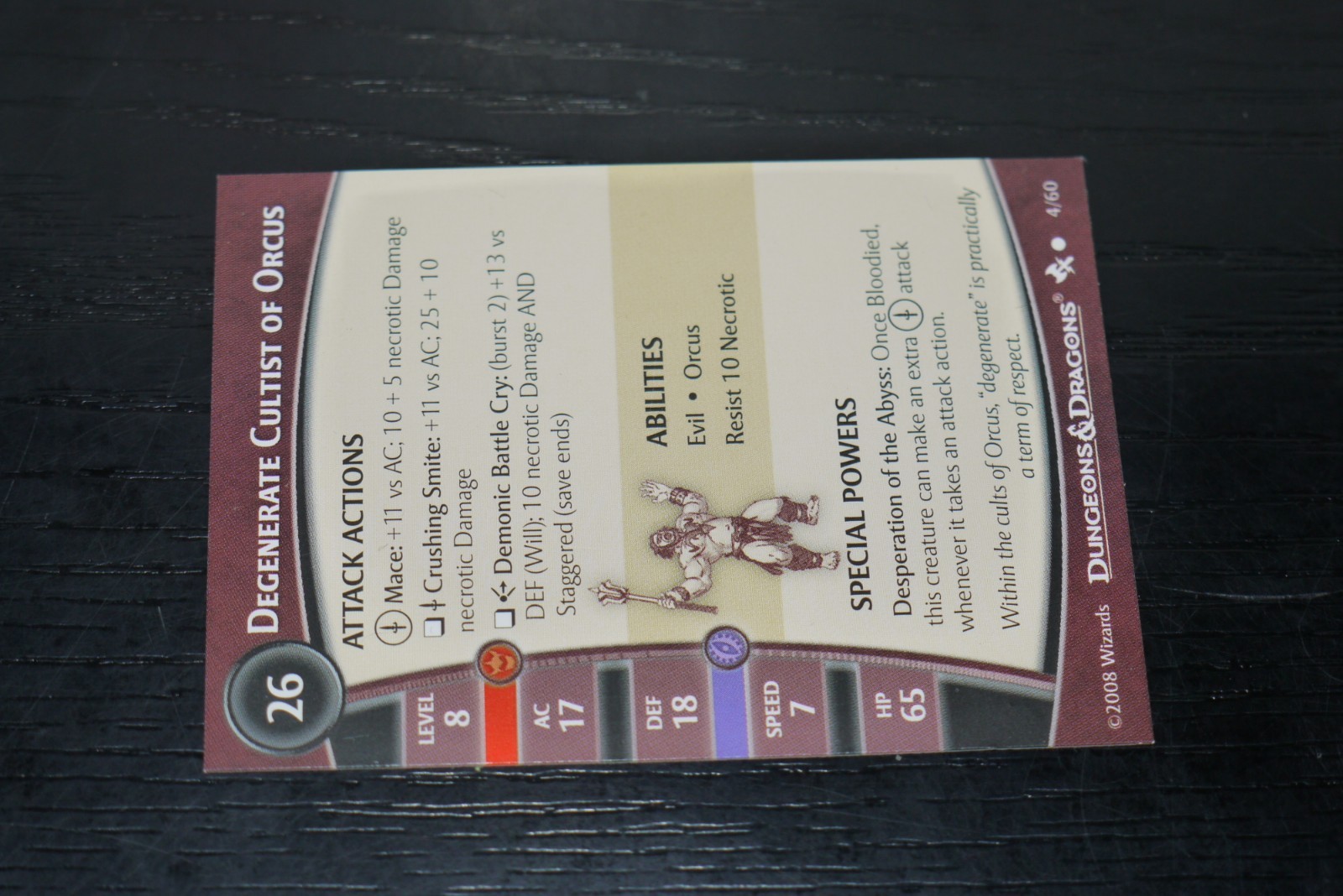 DDM Dungeons Dragons DEGENERATE CULTIST OF ORCUS #4/60 Against Giants D ...