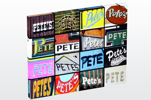 Personalized Photo Canvas featuring the name PETE in photos of signs | eBay