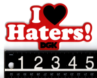 DGK Haters Sticker 5 in x 2.75 in Dirty Ghetto Kids Skateboard Decal | eBay