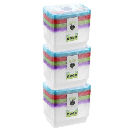 3x 20PK Lemon & Lime Rectangle 500ml Reusable Food/Container w ...