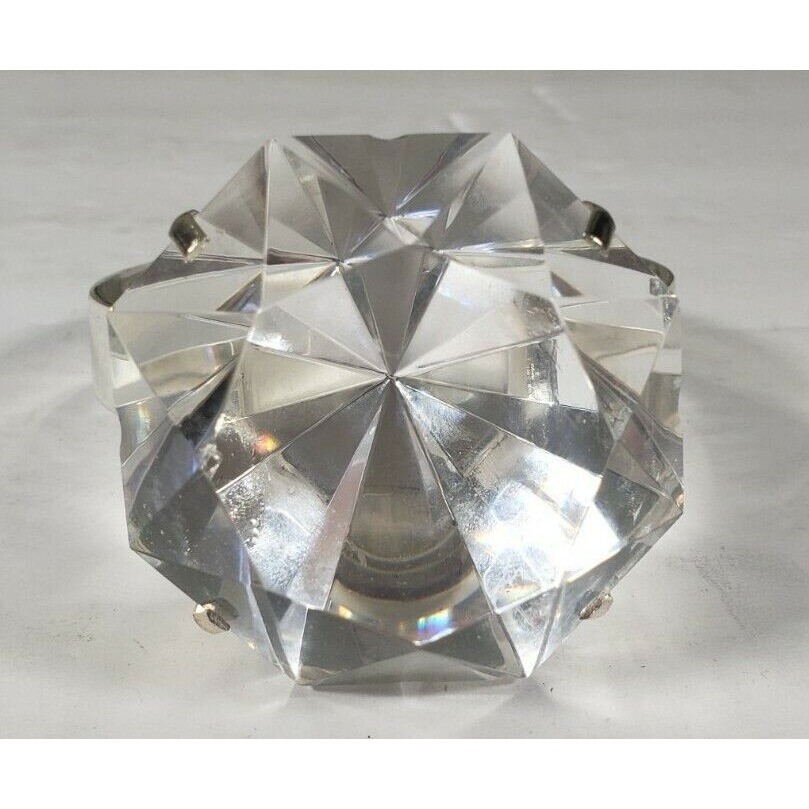 Shannon Crystal Designs Of Ireland Large Glass Diamond Ring Paperweight ...