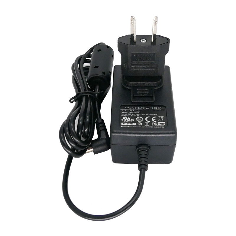 1PCS Genuine EDAC Medical AC Adapter EM1024PR Power Supply 12V 3000mA ...