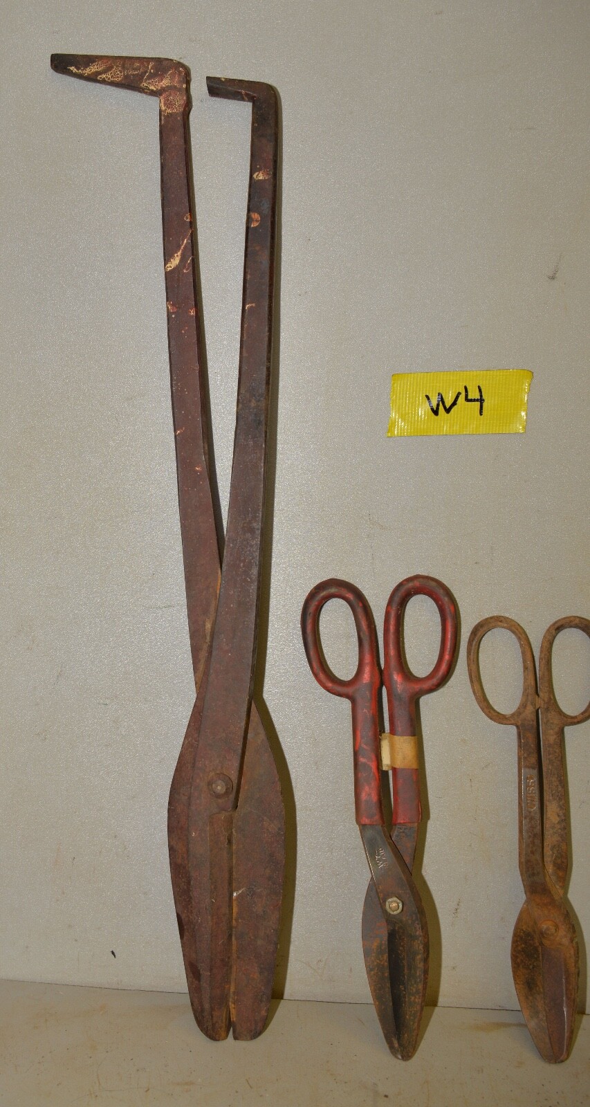 5 Blacksmith sheet metal shears tinsmith cutting tool collectible lot ...