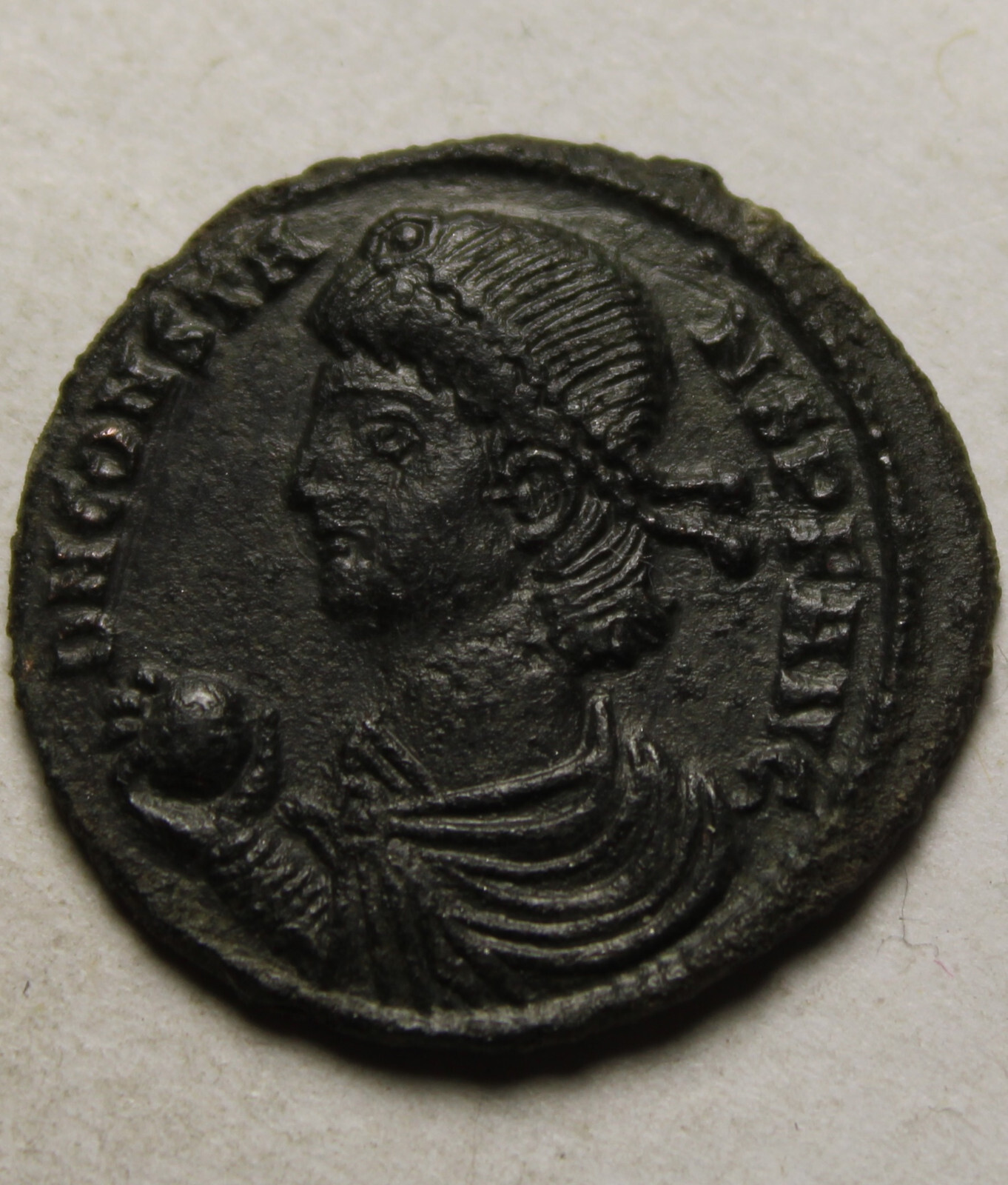 Rare Genuine ancient Roman EF coin Constans globe Soldier spear ...