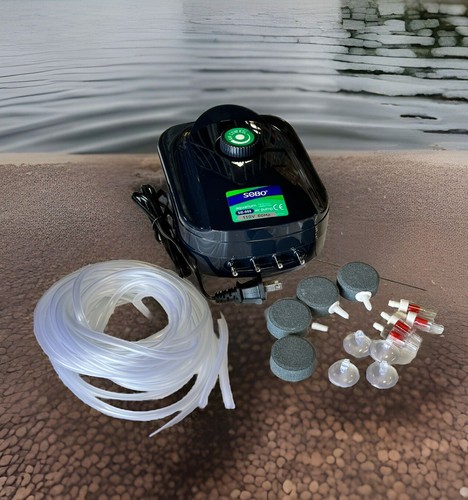 Quad Outlet 12W Aquarium Oxygen Air Pump Air Flow Fish Tank Air ...