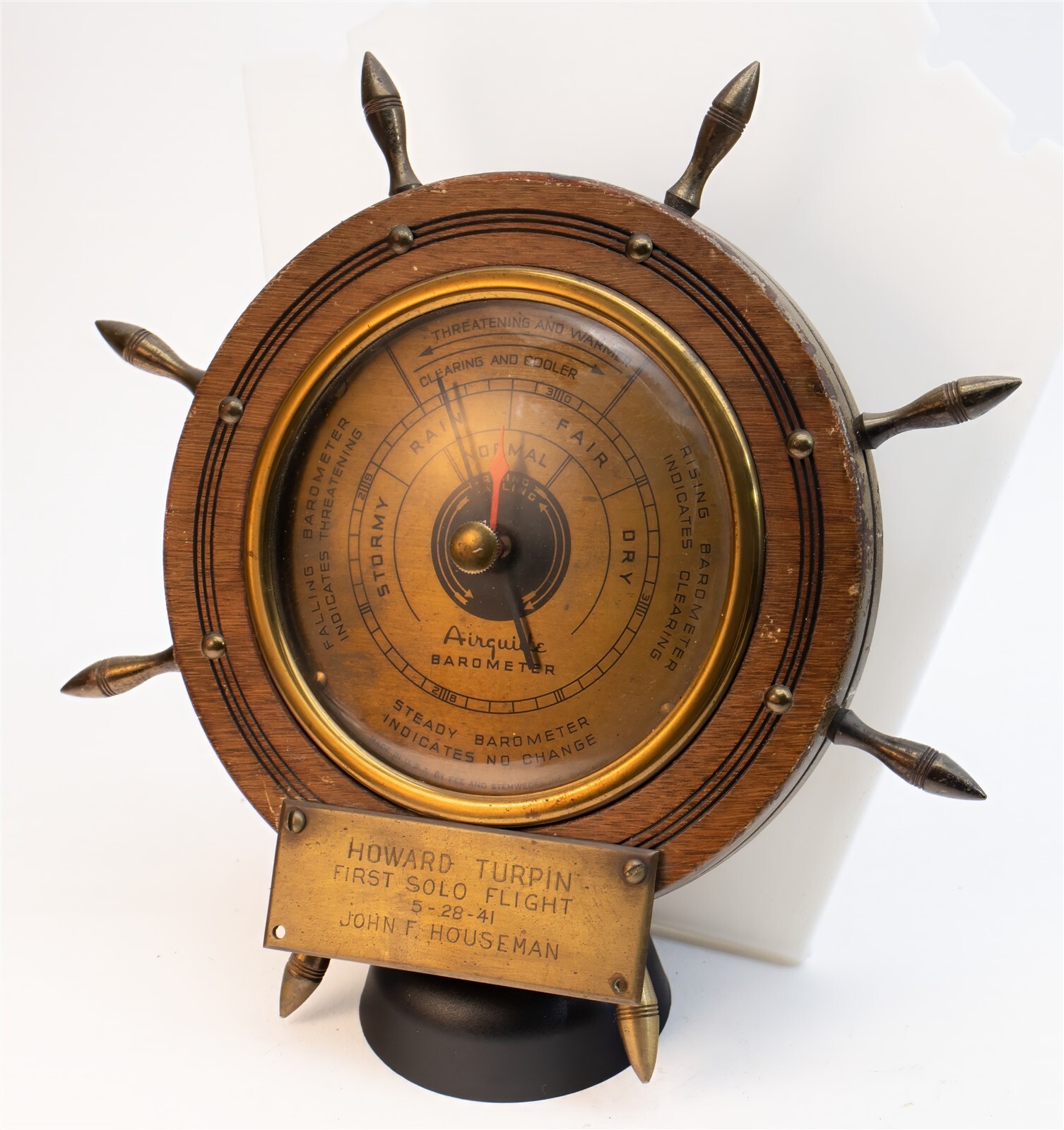As-is Vintage Airguide Barometer 1940s Pilots First Solo Flight Service ...