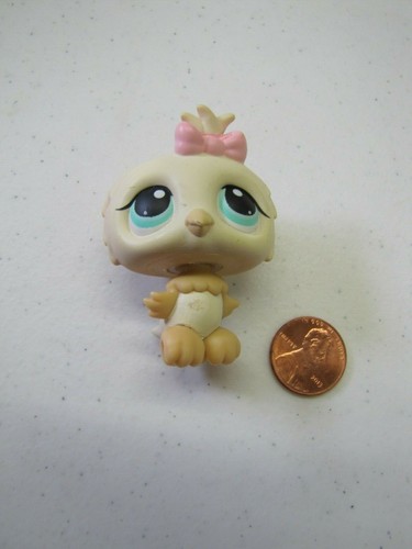 Littlest Pet Shop LPS #147 Cream Tan OWL BIRD Aqua Dot Eyes Hasbro 2006 ...