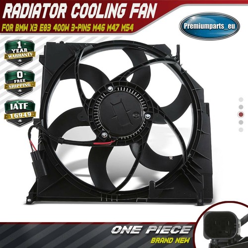 Radiator Cooling Fan for BMW X3 E83 Series 2004-2010 400W 3-Pins M46 ...