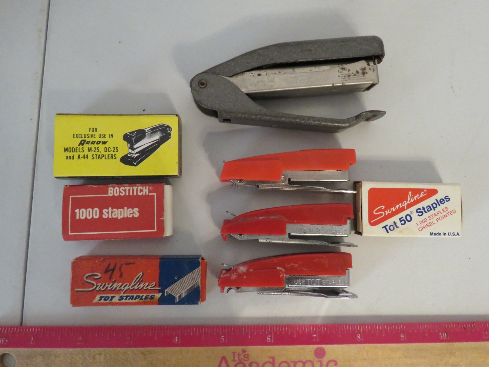 Lot of 3 Vintage Swingline Tot 50 Stapler & Tatum Stapler Staples ...