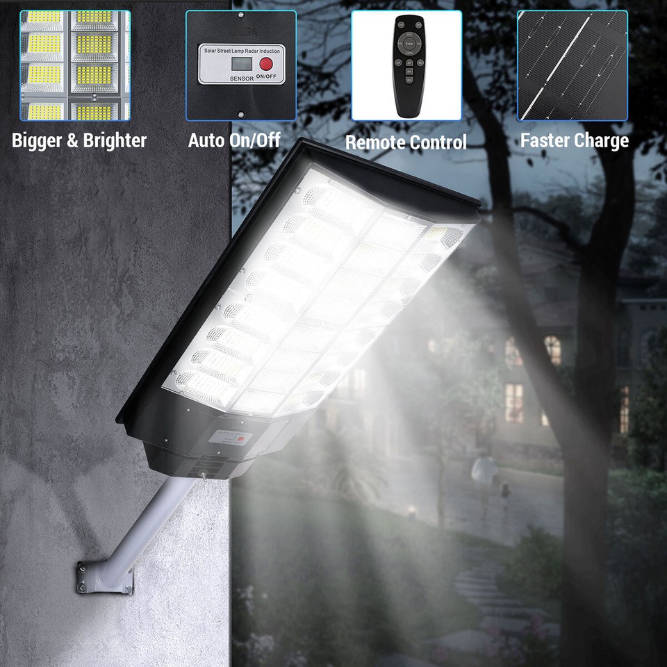 8700W Solar Street LED Light Road Lamp Commercial Waterproof Sensor ...