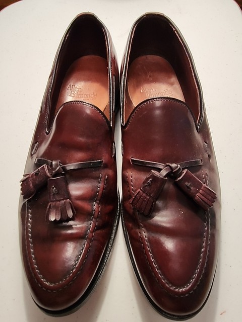 Allen Edmonds Grayson Burgundy Shell Cordovan Horween Tassel Loafers 12 ...