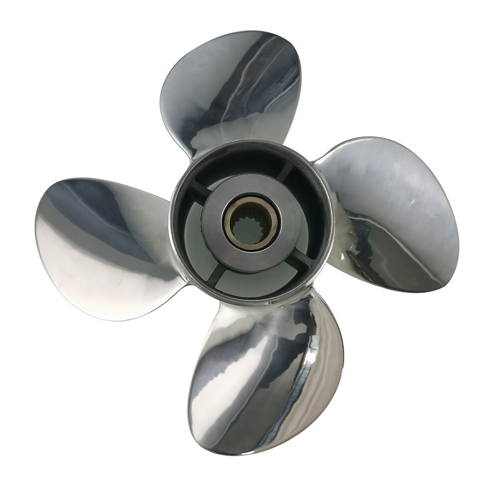 13"x19" 4 Blades Stainless Steel Outboard Prop for TOHATSU 60-140HP, 15 ...