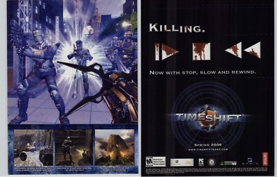 Timeshift PC Xbox 360 Video Game Art 2006 Vintage Print Ad/Poster | eBay