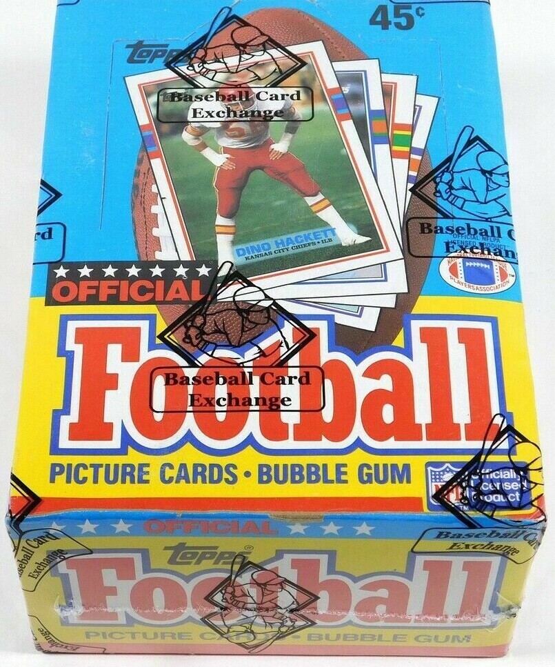 1989 Topps Football Card Set Wax Pack Box Joe Montana Jerry Rice BBCE ...