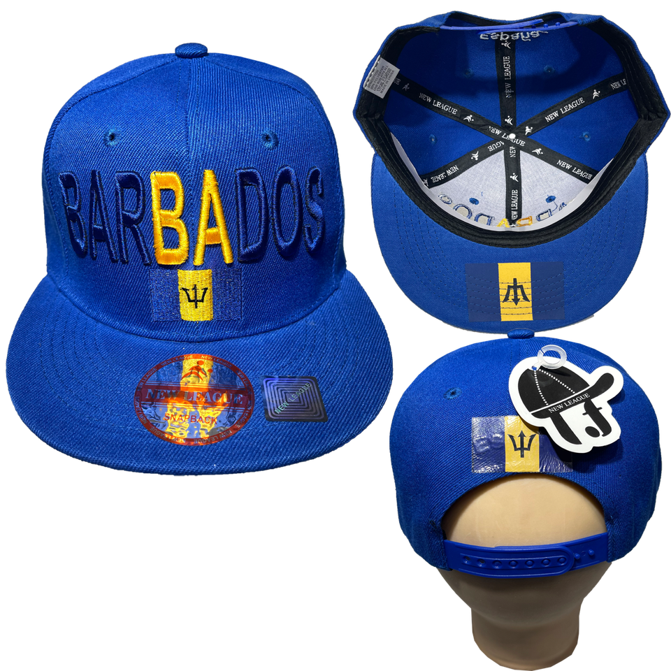 BARBADOS Flag 3D Embroidered Snapback Adjustable Baseball Cap Hats LOT ...