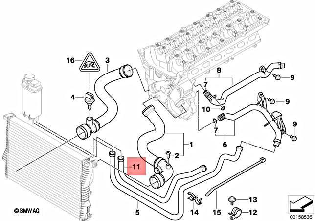 Genuine Engine Thermostat Water Hose BMW E38 E39 520i 523i 2.4 525i ...