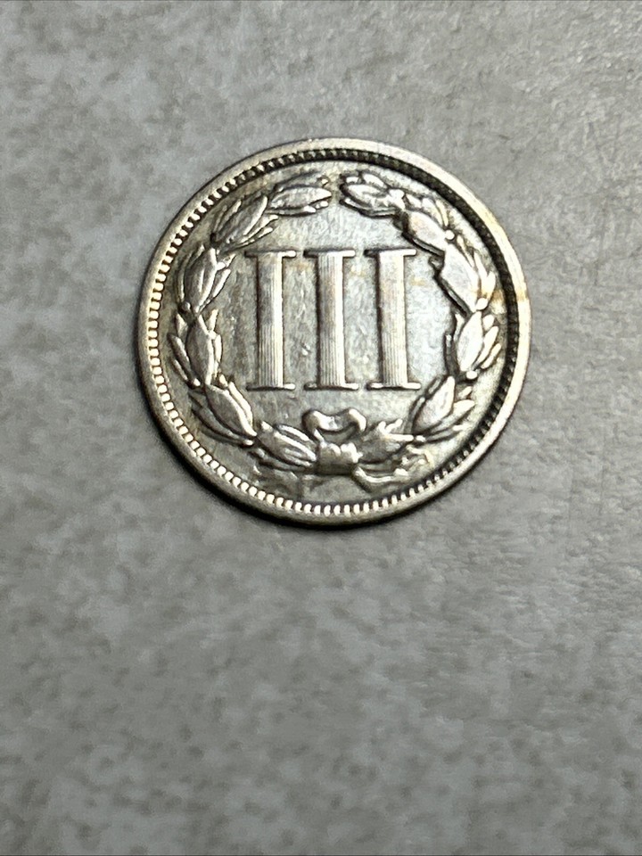 1876 U.S. 3 Three Cent Nickel Coin EXCELLENT | eBay