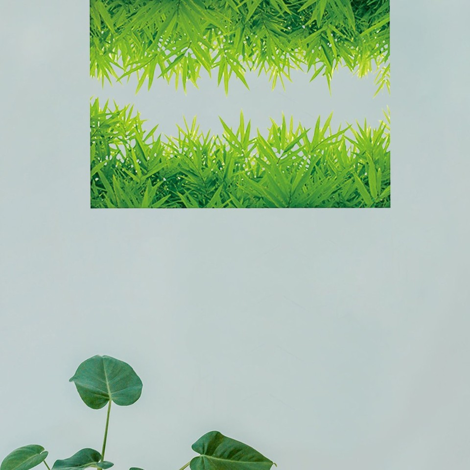 Wall Decals Home Decor Grass Border Stickers Watercolor Style Bathroom ...
