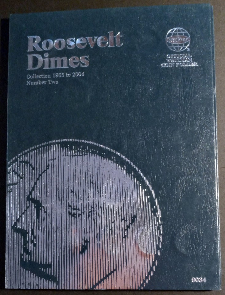 Whitman Roosevelt Dime 1965-2004 Coin Folder, Complete Full Set, 77 ...