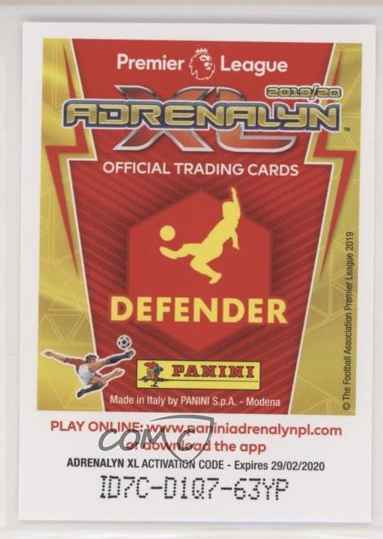2019-20 Panini Adrenalyn XL English Premier League Yan Valery #275 00eu ...