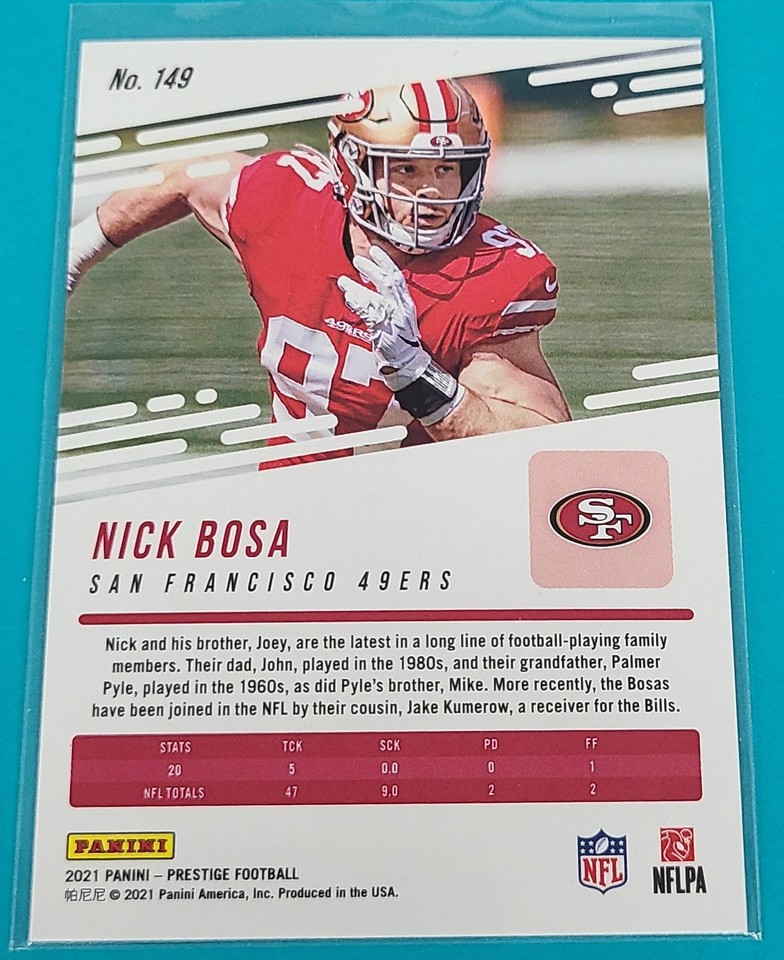 2021 Panini Prestige #149 Nick Bosa San Francisco 49ers FOOTBALL Card ...