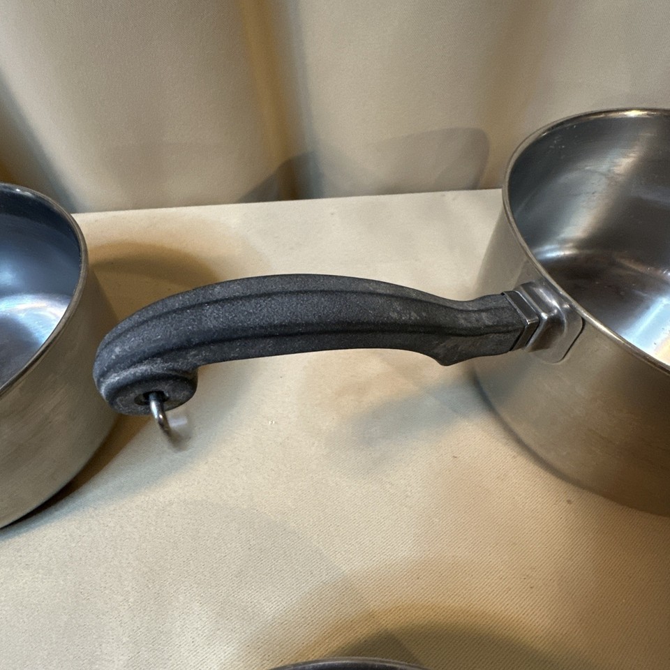 Farberware Vintage 5 Pc Aluminum Clad Pan Set 7in pan, 1 qt & 2 qt ...