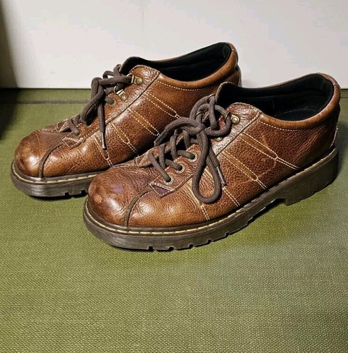 Doc Martens DMs Brown Leather Low Cut Boots, US Men's Size 12 | eBay UK