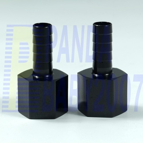 2 pieces black Straight AN8 8AN 8 Female to 3/8 Hose Barb Fitting ...