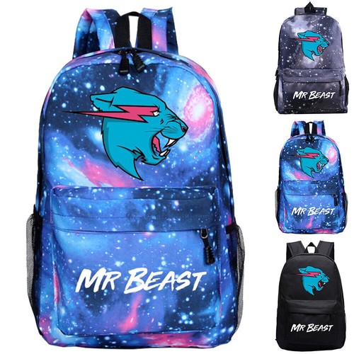 Kid Boy Girl MR BEAST Backpack Student School Book Bag Travel Rucksack ...