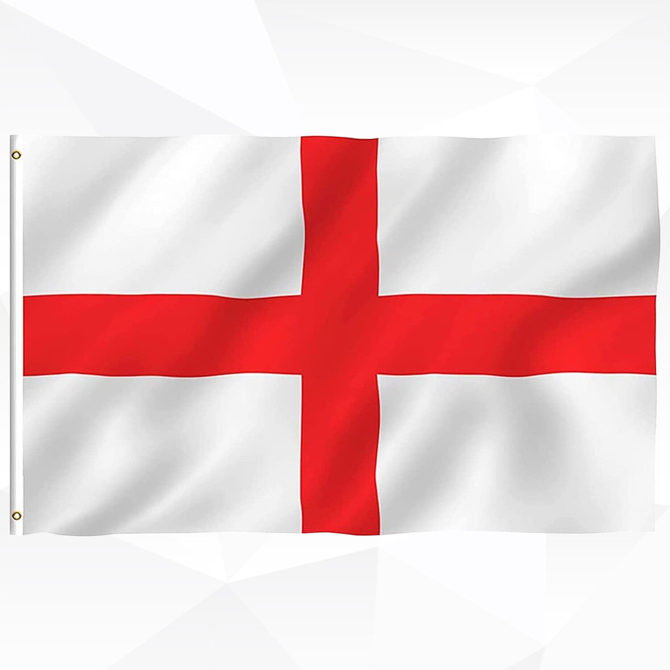 5x3' 8x5' 3x2' Large Polyester England Flag St George Cross Football ...