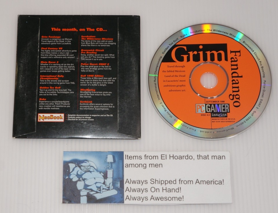 PC Gamer Demo CD 4.3 Sept 1998 - Demos of GRIM FANDANGO Final Fantasy ...