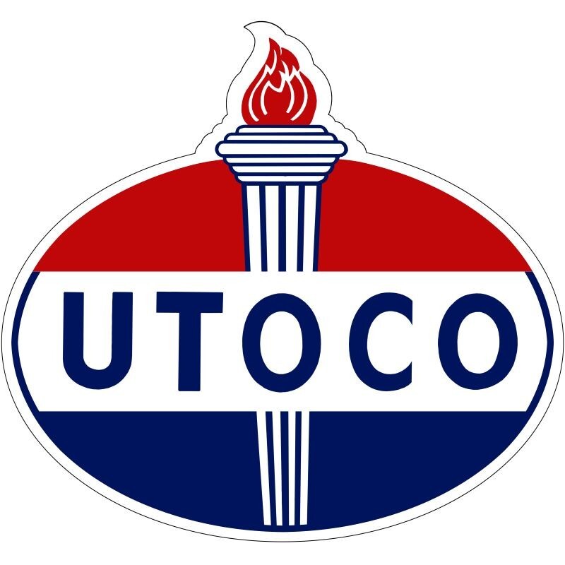 UTOCO Gasoline Utah Oil Refining Diecut NEW 18" Wide Sign USA STEEL ...