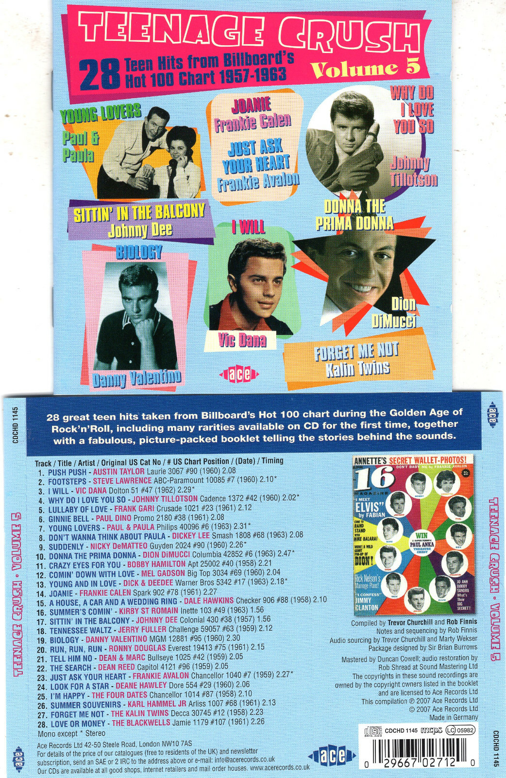 TEENAGE CRUSH V5 -VAR (CD 2007) GARI DINO LEE CALEN DEE HAWLEY DANA ...