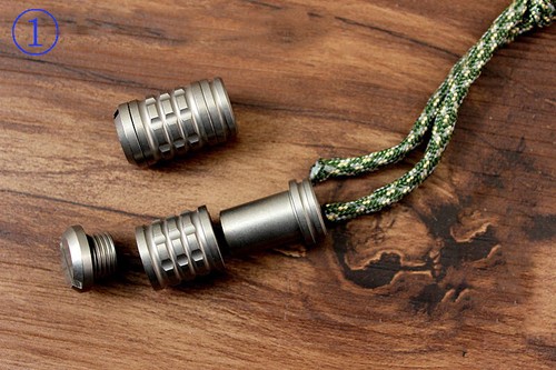 Titanium Alloy Lanyard End Knife Pendant Paracord Ending Rope EDC Tail ...