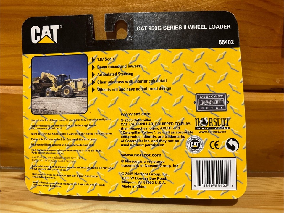NORSCOT Caterpillar CAT 950G Series II Wheel Loader 55402 Scale 1:87 ...