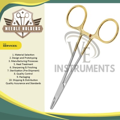 Derf Needle Holders with Grooved, Serrated Jaws and Ratchet Lock for ...