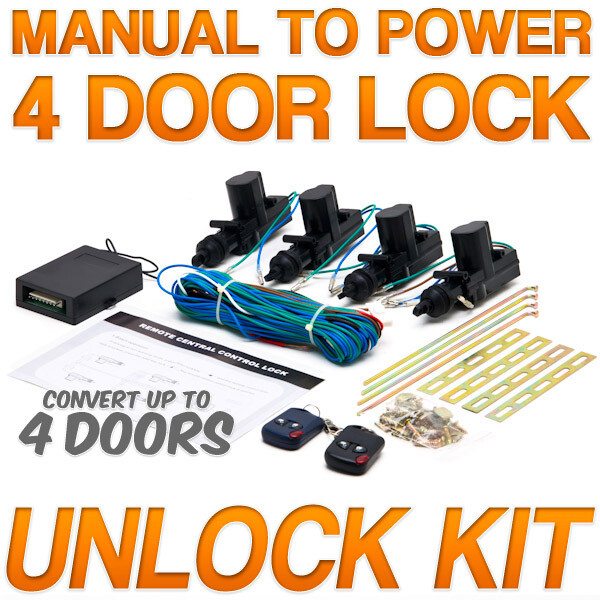 KEYLESS CAR TRUCK DOOR ENTRY POWER DOORS LOCK / UNLOCK ACTUATOR KIT 2X ...