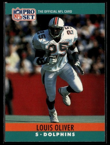 1990 Pro Set Louis Oliver Miami Dolphins #182 | eBay