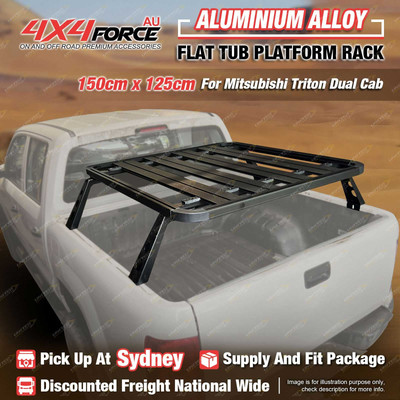 150x125cm Heavy Duty Flat Tub Platform Rack for Mitsubishi Triton 06-15 ...