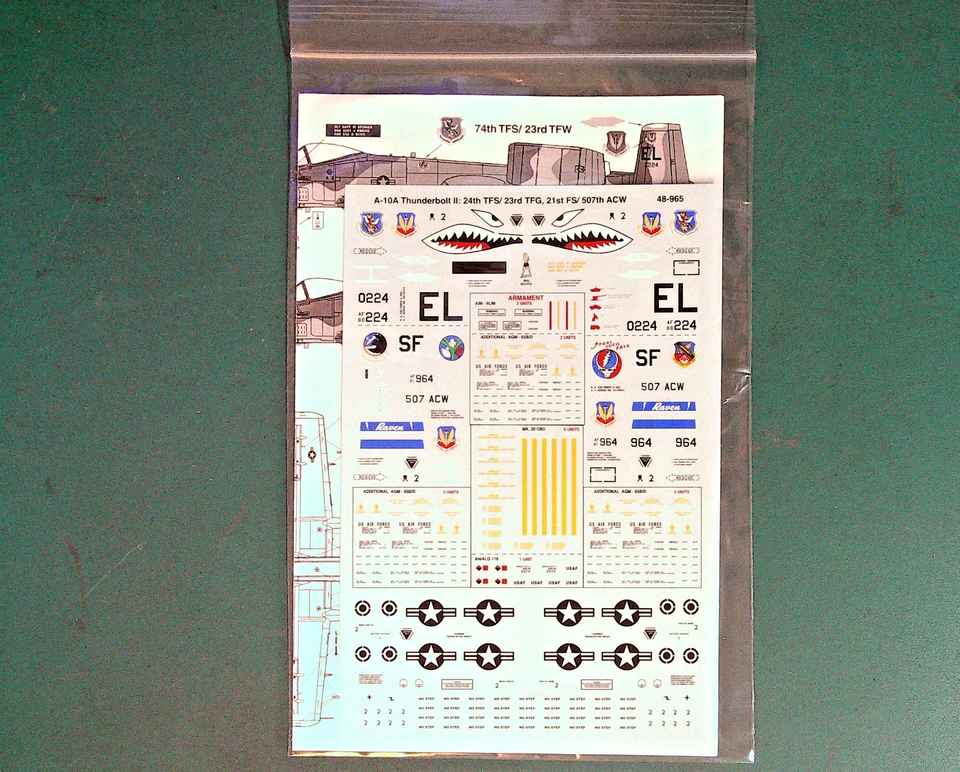 SuperScale Decals 1/48: 48965 A-10 Thunderbolt II Desert Storm | eBay UK