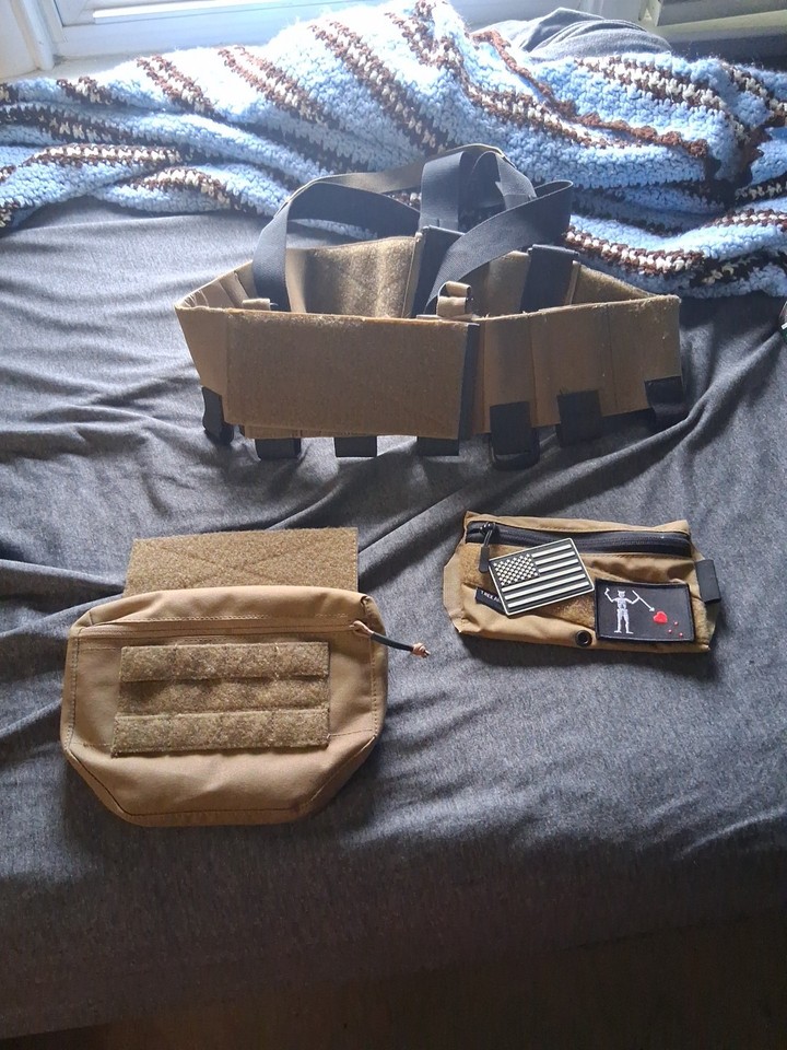 Simp Chest Rig Coyote Brown 5 Mag Inserts With Fany Pouch And Ziper ...