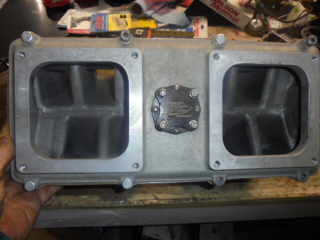 Aluminum Tunnel Ram Intake BBC Edelbrock 7075 w/ Blow Off IHRA NHRA ...