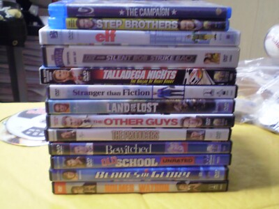 (16) Will Ferrell Comedy Blu-Ray/DVD Lot: Elf Land of Lost Old School ...