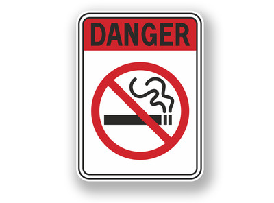 2 x Stop Smoking Warning Sign Vinyl Sticker #7068Â | eBay UK