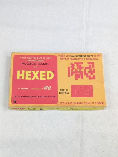 Vintage 1972 HEXED Puzzle Game No.115 Kohner Bros Brain Teaser w/ Box | eBay