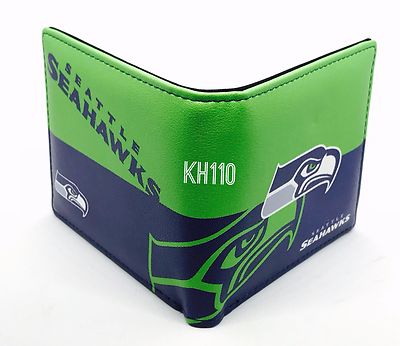 NFL Seattle Seahawks Men's Printed Logo Leather Bi-Fold Wallet | eBay