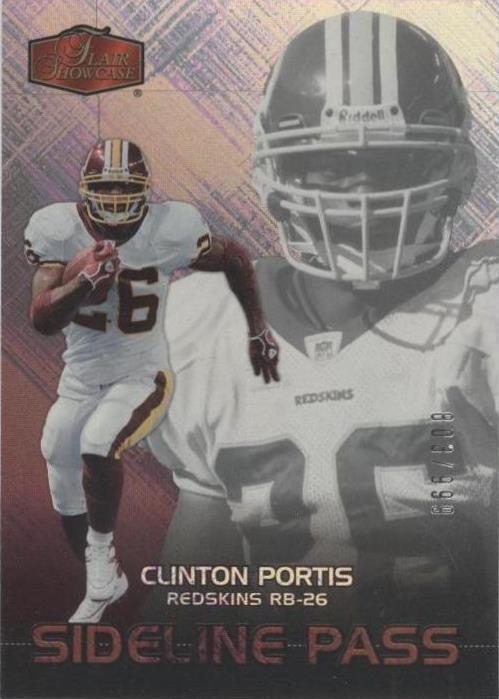2006 Flair Showcase - Sideline Pass Clinton Portis #268 /999 for sale ...