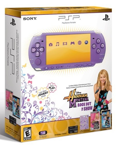 New Sony PSP 3000 Hannah Montana PlayStation Limited Edition Lilac 2009 ...