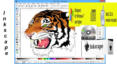 Vector Graphic Design Software for Windows & Mac ~ Inkscape Pro Illustrator ~ CD | eBay